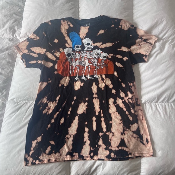 Shirts | Simpsons Bleachdye Skeleton Graphic Tiedye Tshirt | Poshmark
